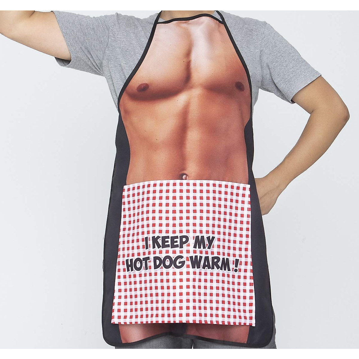 CozyEars Sexy Apron Creative Bachelorette Party Funny Gag Kitchen Grilling (Picnic Table) Black