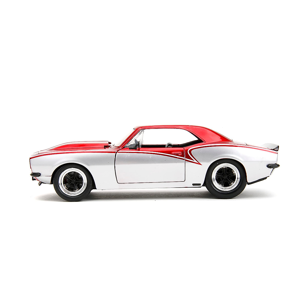 Jada 1967 Chevrolet Camaro Candy Red and Silver Metallic Bigtime Muscle Series 1/24 Diecast Model Car