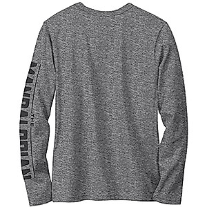 Isaac Morris Star Wars The Mandalorian Big Boys Long Sleeve Tee, Grey, Grey Heather, 10-12 Years