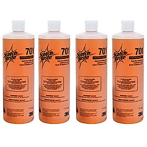 3M H-701-32OZ Scotch-Brite Griddle Cleaning, Quick Clean Liquid 701, 4 Quarts, Heavy Duty, Cleans in 3-5 Minutes, For Baked On Food and Cooking Oils, Use on Hot or Cool Griddle