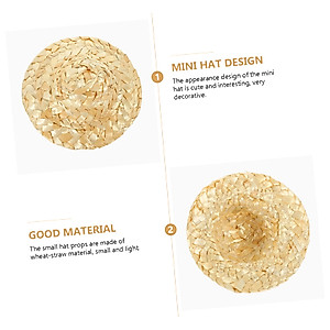 PLAFOPE 2pcs Plant Exquisite Hat Decor Doll House Mini Hats Mini Hat Miniature Mini Hats