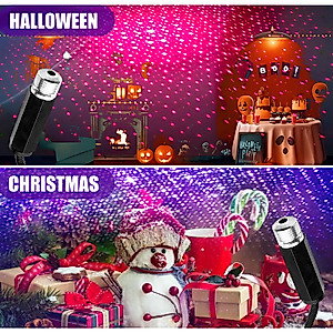 USB Car Roof Star Projector Night Light, Portable Adjustable LED Car Interior Ambient Light, Plug and Play Night Light for Bedroom, Party, Car, Wall (Red)