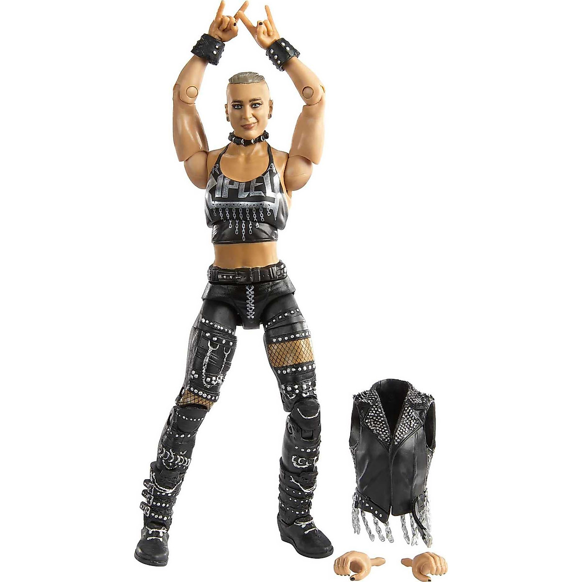 WWE Rhea Ripley Elite Collection Action Figure, 6-in/15.24-cm Posable Collectible Gift for WWE Fans Ages 8 Years Old & Up