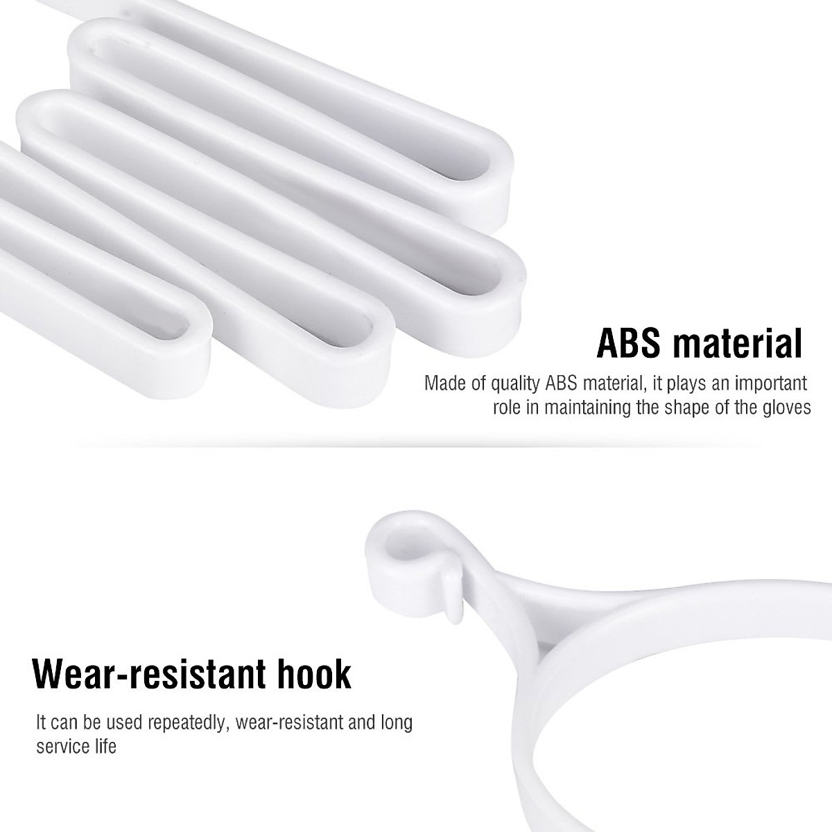 1Pair Gloves Stretcher, Outdoor Sport Gloves Holder Rack Stretcher Hanger(White + Light ) Stuff Glove Hanger