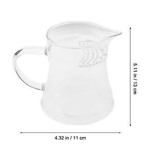 BESTonZON Sharing Glass Tea Cup Tea Fair Cup Chinese Gong Kung Fu Tea Milk Pitcher Cha Hai Tea Fairness Cup Sharing Pitcher Teaware Accessory