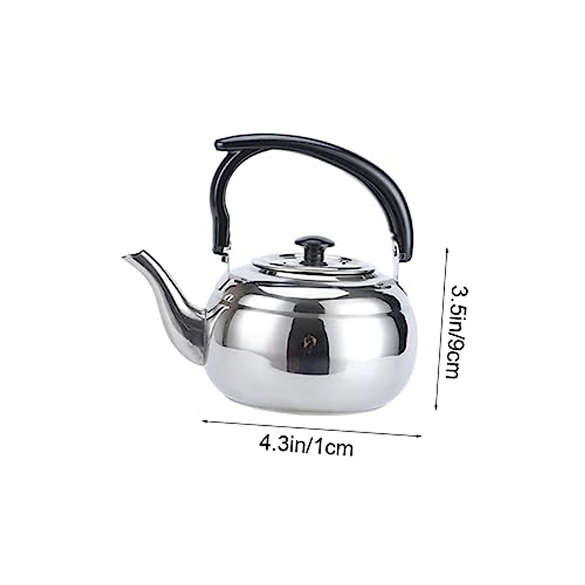 CRAFTHROU Stainless Steel Teapot Coffee Filtration Teapot Portable Tea Kettle Stove Kettle Multi-function Tea Kettle Retro Espresso Machine Stainless Water Kettle Portable Kettle Silver