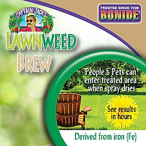 Bonide Captain Jack's Lawnweed Brew, 32 oz Concentrate, Fast-Acting Formula Controls Weeds, Moss, Algae, Lichens & Disease