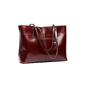 KKP Fashion Versatile Tote Bag Shoulder Bag Women's Bag(Vintage wine red)