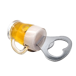 Creative Acrylic Beer Bottle Opener Beer Mug Shape Bottle Opener Kitchen Accessories Fridge (Bottle Opener B)