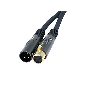 Monoprice XLR Male to XLR Female Cable - 25 Feet - Black, 16AWG, Gold Plated, Microphone & Interconnect - Stage Right Series
