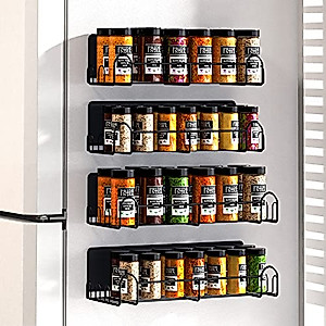 YGMMGY Magnetic Spice Rack Organizer, Spice Organizer Magnetic Shelf, Magnetic Spice Rack for Refrigerator