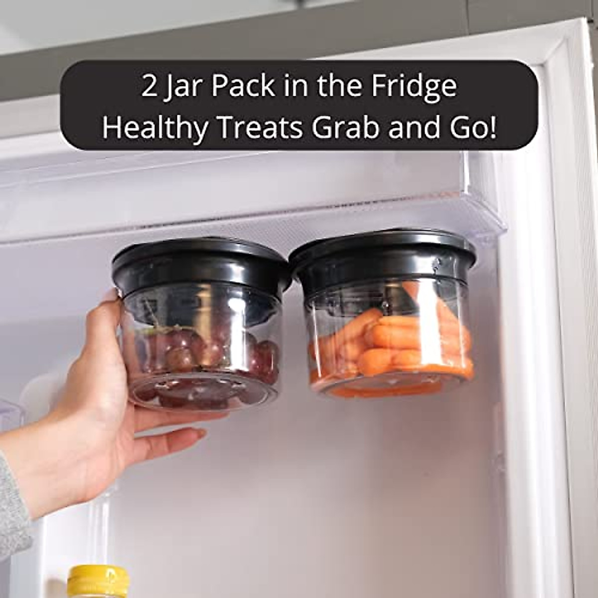 Vascito Modern Shelf Organizer, Storage Containers, Office Organization, Magnetic Paper Clip Holder, Office Candy Jar For Desk, Break Room Organizer for Small Office Space (Modern Black, 1 Pack)