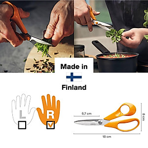 Fiskars Kitchen Scissors, Total Length: 18 cm, Quality Steel/Synthetic Material, Classic, 1000819