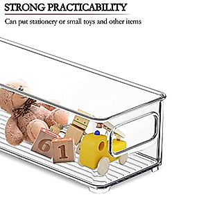 Set of 8 Pantry Organizers - Perfect Kitchen Organization or Pantry Storage - Organizers for Freezers, Countertops and Cabinets - BPA Free Clear Plastic Pantry Storage Racks