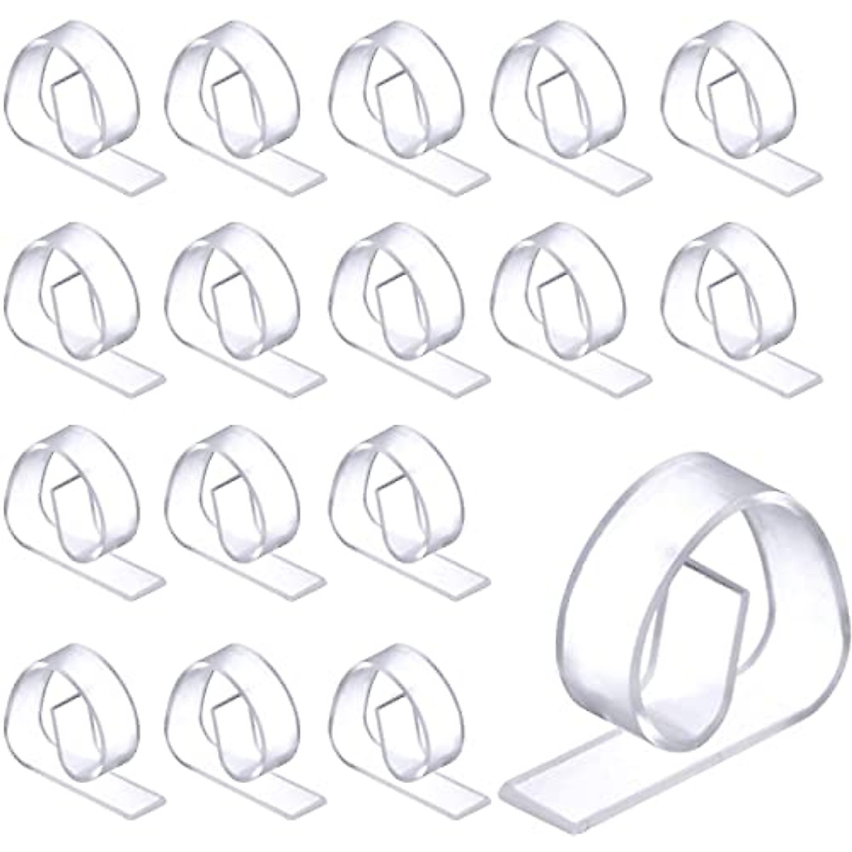 HSCC666 24 Pack Tablecloth Clips - Picnic Table Clips, Clear Plastic Tablecloth Cover Clamps, Table Cover Holder Ideal for Home Kitchen Restaurant Picnic Tables