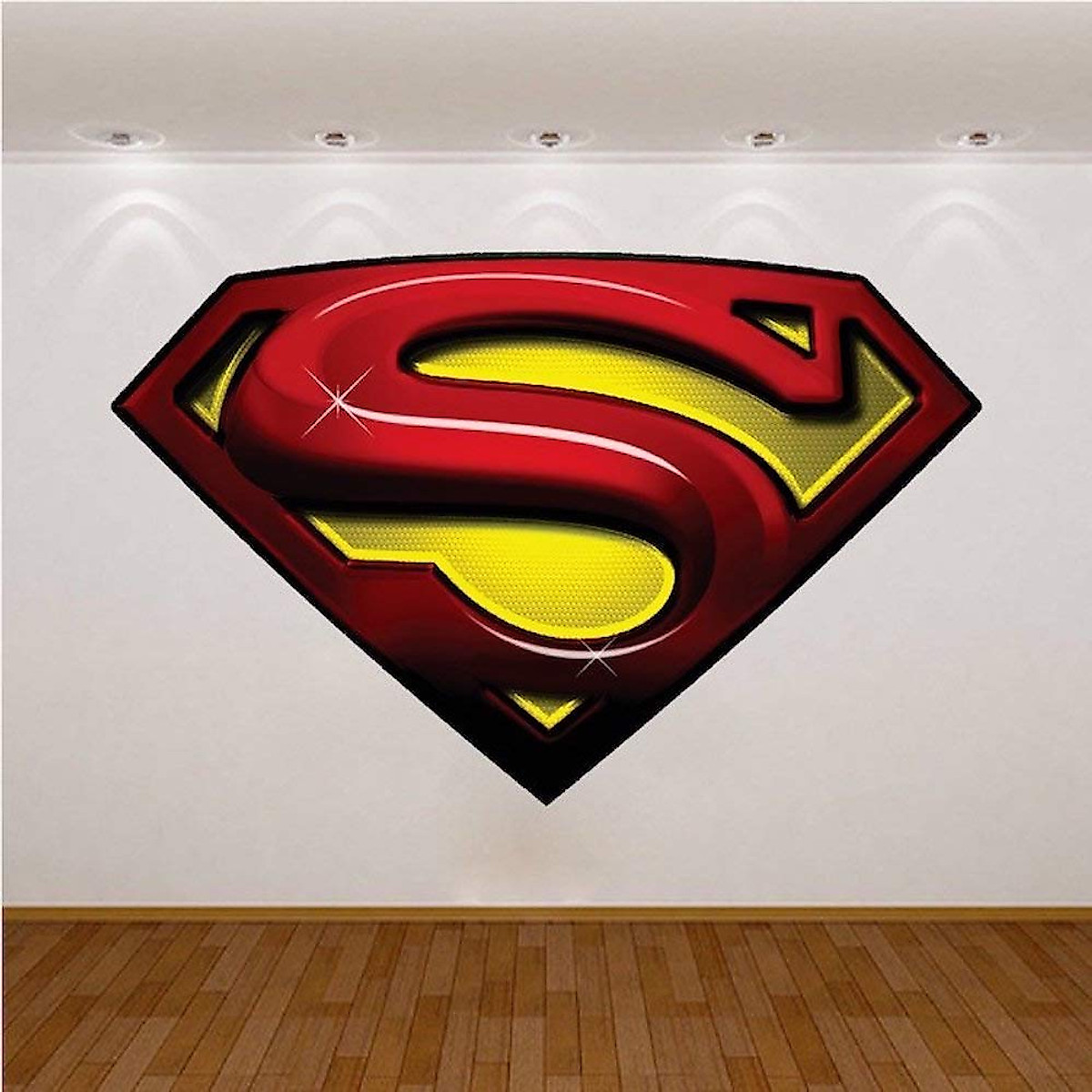 Super Guy Wall Decal Sticker - Super Guy Fan Art Inspired Logo Wall Decal Justice Team Wall Art Kids Bedroom Wall Decor Superhero Sticker Removable Wallpaper Decals, a48