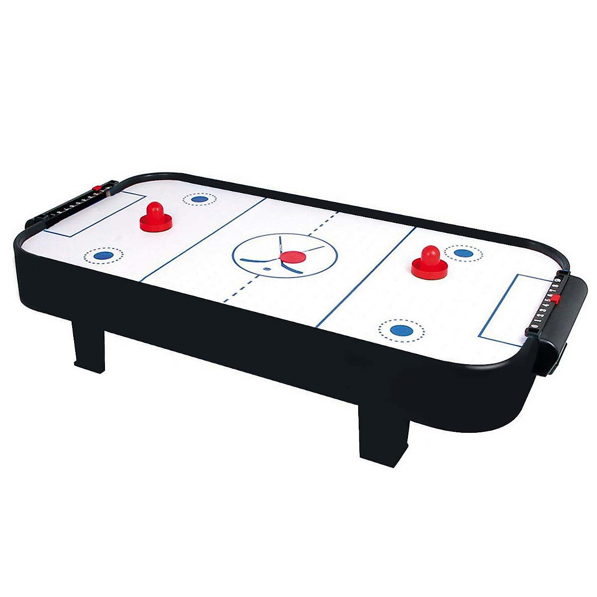 ONE250 Air Hockey Pushers and Red Air Hockey Pucks, Goal Handles Paddles Replacement Accessories for Game Tables (4 Striker, 4 Puck Pack) (Red)