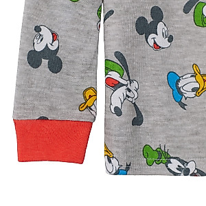 Disney Baby Boys' Mickey Mouse 4-Piece Snug Fit Cotton Pajamas (as1, age, 24_months, Hello There)