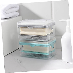 Cabilock 3pcs Soap Box Lip Gloss Containers Soap Dispenser Bar Soap Dish Plastic Containers Lip Gloss Holder Foam Soap Portable Soap Bar Soap Container Shower Soap Pp Speakers Travel Case