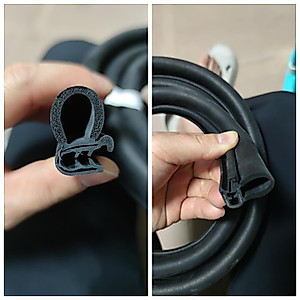 Rubber U Channel Bulb Trim Seal,Garage Door Seals Bottom Rubber, Automotive Weather Stripping 1.37inchx0.67inch Fits Range 3/64" to 3/8" Edge for Car Bus Camper Boat RV Truck Doors (16 Feet)