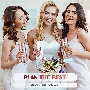 8 Pack Bridesmaid Skinny Tumbler 20 oz Bride Bridesmaid Wine Tumblers Stainless Steel Maid of Honor Champagne Flute Mugs Bridesmaid Proposal Gifts for Engagement Wedding Bachelorette Party Supplies