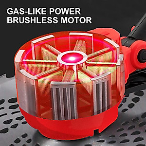 Brushless Weed Wacker, 21V String Trimmer Electric Weed Eater Brush Cutter, 3-in-1 Lightweight Cordless Grass Trimmer Edger Lawn Tool for Yard Trimming and Edging with 6.0Ah Battery Powered