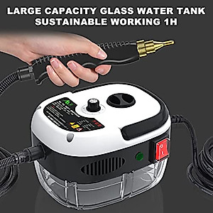 Pressure Steam Cleaner, 2500W Handheld High Temp Portable Steamer Cleaning Machine with 3 Brush Heads, for Home Use Grout Tile Car Detailing Kitchen Bathroom