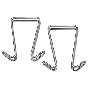Alera CH2SR Double Sided Partition Garment Hook, Silver, Steel, 2/pk