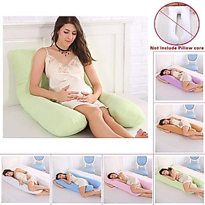 beststar Pregnancy Pillowcase Total Body Maternity Pillow Replacement Cover Case U Shaped Pillowcase for Pregnancy Pillow #YFZTT-001