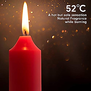 Upgraded MANFLY Low Temperature Candles Low Heat Romantic Candles Wax for Couples, Wedding, Home Decoration, 1PC(Red)