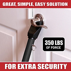 Product Trend Door Security Bar, 2-Sets Adjustable-Length Portable Door Bar for Hinged and Sliding Doors, Home Safety and Travel Security, Extends 28 Inches to 45 Inches, Grey