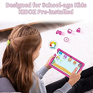 Kids Tablet, Android 13 Tablet, 10 inch 4GB+64GB+512GB Expand, Parental Control, HD Eye-protection Touchscreen Display, 6000mAh Battery, Dual Camera, Bluetooth, WiFi Tableta with Kids Educational APPs