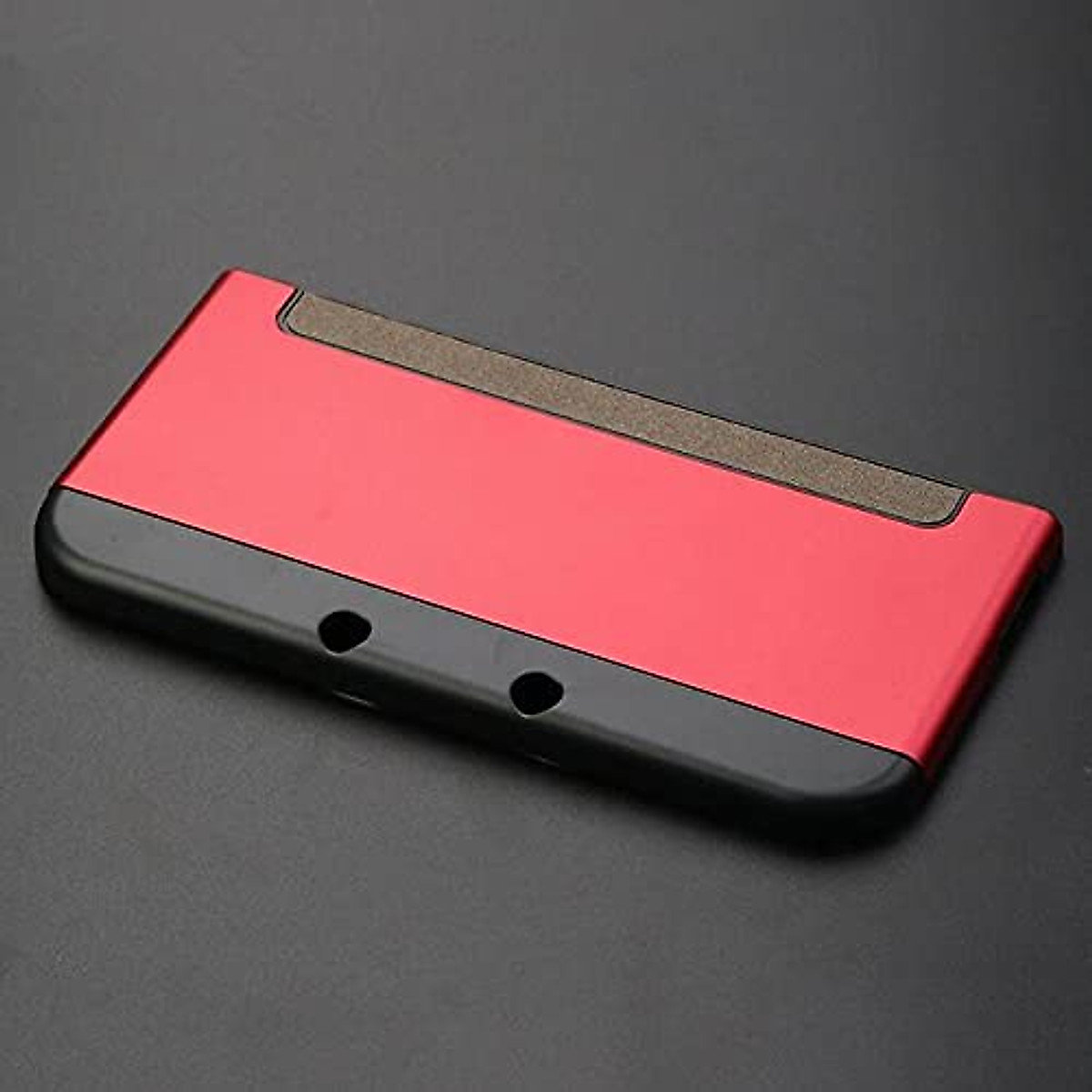 Aluminium Alloy Protective Case Front Back Faceplate Plates Top & Bottom Battery Housing Shell Case Cover Shockproof Hard Shell Skin for New 3DS XL LL Console 2015 - Red