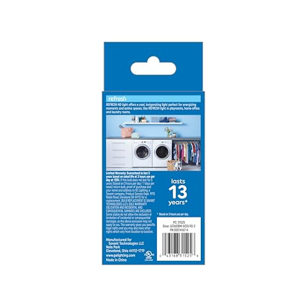 GE Refresh LED Light Bulbs, Candle Lights, 60 Watts, Daylight Clear Decorative B11 Bulbs, Medium Base (8 Pack)