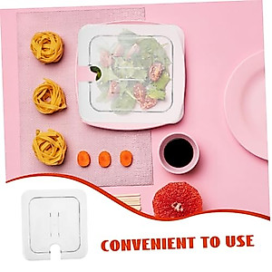 CIYODO 2pcs Dinner Plate Cover Pan Lids Commercial Pan Lid Polycarbonate Cover with Handle Restaurant Pan Lid 1/6 Size Food Pan Lid Food Storage Containers Covers Plastic Transparent