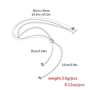 Olbye Back Necklace Pearl Backdrop Necklaces Body Chain Jewelry for Women Bridal Jewelry (Silver)