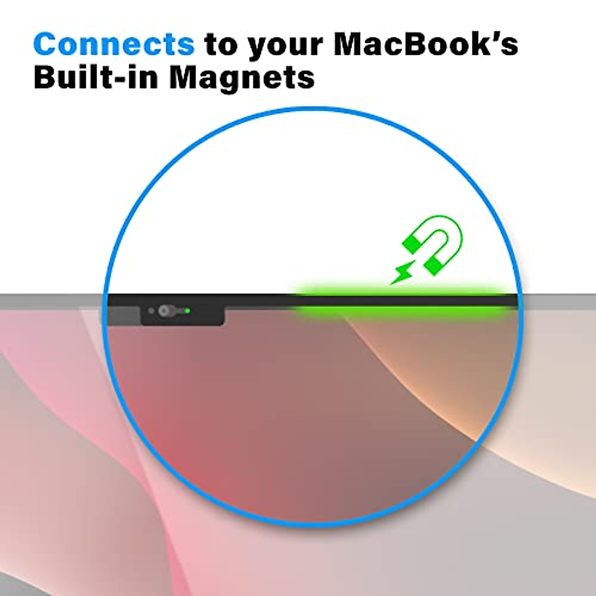 EyeBloc Webcam Cover for MacBook Notch Series 2022. Designed for All 2021 & 2022 MacBook Air & MacBook Pro Notch Displays