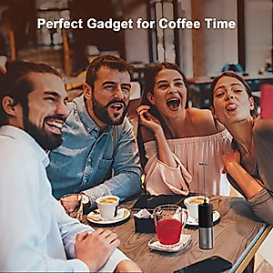 SENZER Milk Frother for Coffee, Handheld Electric Milk Frother Foam Maker Battery Operated Whisk Drink Mixer, Stainless Steel Mini Foamer for Lattes,Cappuccino, Matcha, Hot Chocolate