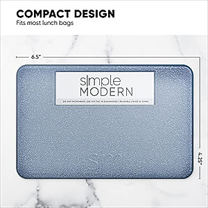 Simple Modern Ice Pack for Lunch Box | Reusable Freezer Safe Icepack for Bento Box, Cooler, Lunch Bags | 2 Pack | Clear