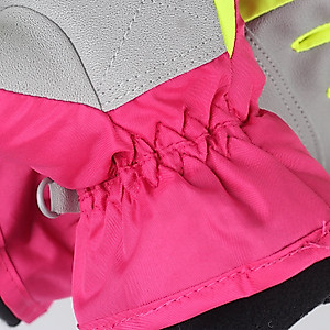 AMYIPO Kids Winter Snow Ski Gloves Children Snowboard Gloves for Boys Girls (Pink-3, 6-7 Years)