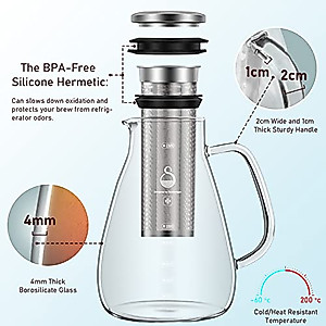 SAMBANGAN Cold Brew Coffee Maker - Iced Tea Coffee Brewer (1500ml)