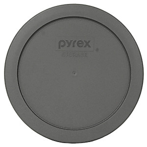 Pyrex (1) 7201-PC Puddle Gray & (1) 7200-PC Berry Red & (1) 7202-PC Bahama Sunset Orange Round Plastic Food Storage Replacement Lids, Made in USA