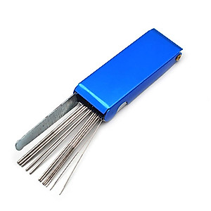 SAPHUE Guitar Nut File Set and Bridge Saddle Fret Nut Slotting Files Set for Gibson Electric Guitar Acoustic Guitar Ukulele Bass Banjo Mandolin with 13Pcs Needles and 1Pcs flat file Repair Tools