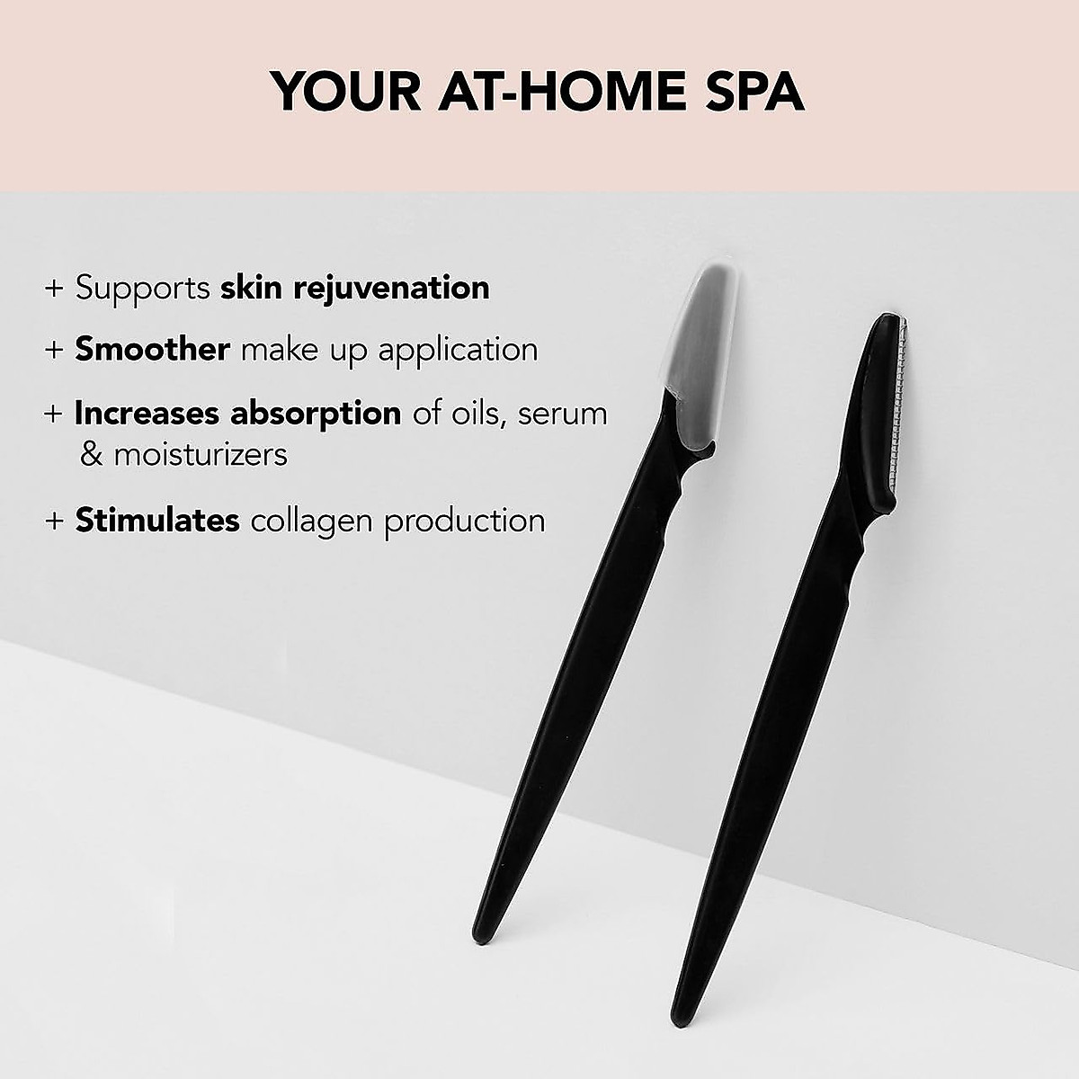 Kitsch Dermaplaning Tool - Face Razors for Women and Men, Eyebrow Trimmer & Face Shaver for Women, Facial Hair Removal for Women and Men, Dermaplane Razor for Women Face, 12 pc (Black)