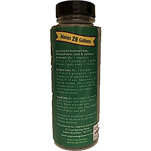 Soil Blast Concentrate 5oz Bottle Makes 29 Gallons by Supreme Growers Compost Tea Alternative Inoculant Contains Beneficial Bacteria and Trichoderma Can Be Used with Myco Blast and Kelp Blast