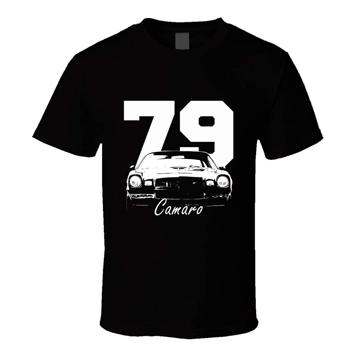 CarGeekTees 1979 Camaro Grill View with Year and Model Name Black T Shirt XL Black