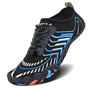 MAYZERO Water Shoes Men Women Swim Surf Shoes Beach Pool Shoes Wide Toe Hiking Aqua Shoes Winter House Slippers