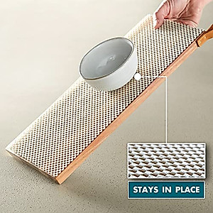 Veken Shelf Liner for Kitchen Cabinets, 12 in x 20 Ft Drawer Liners Non Adhesive, Non Slip Kitchen Cupboard Liner, Easy Install Storage Mat