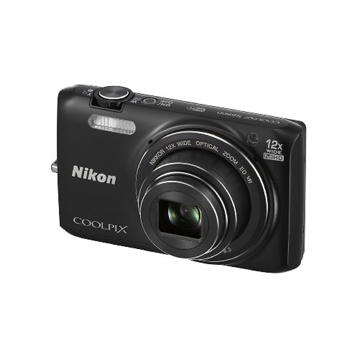 Nikon COOLPIX S6800 16 MP Wi-Fi CMOS Digital Camera with 12x Zoom NIKKOR Lens and 1080p HD Video (Black) (Discontinued by Manufacturer)