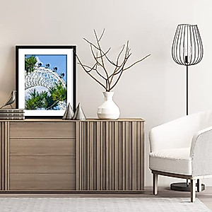 PUEOR 16x20 Poster Frame Picture Frames Black - 3 Pack - Display11x14 with Mat or 16x20 Photos without Mat - Solid Wood with Plexiglass - Wall Mounting Horizontal and Vertical (16x20 Inch)